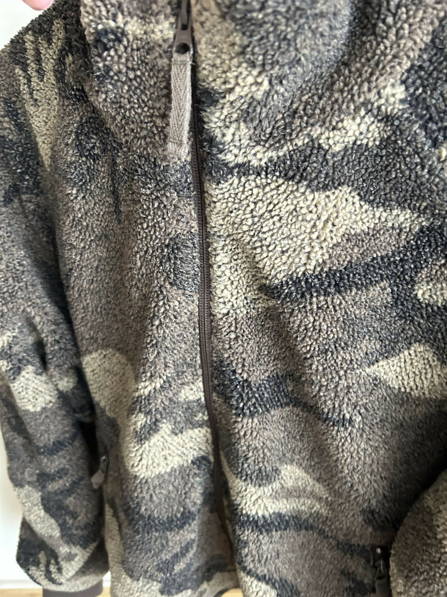 Cabela’s wool Berber fleece men’s camo Medium zip hunting jacket coat ...