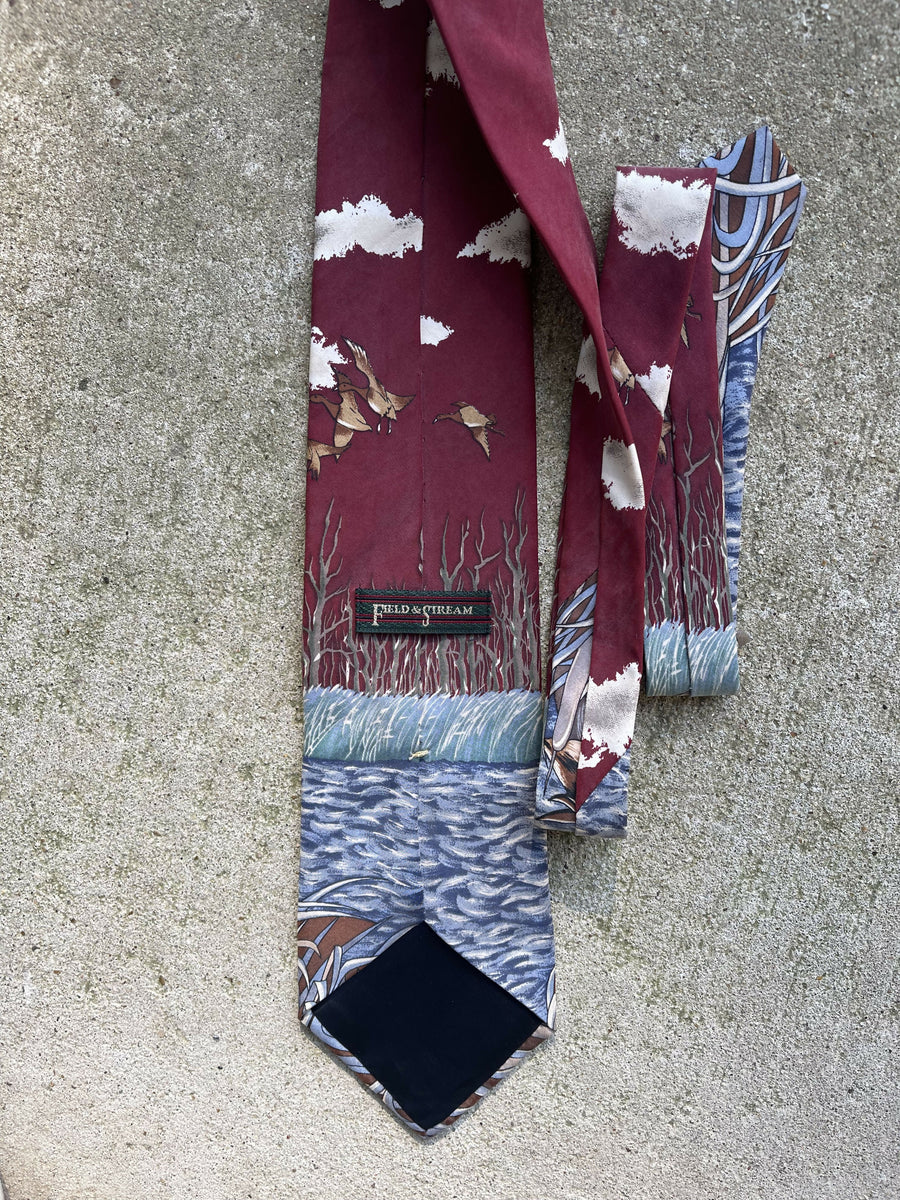 Vintage Field And Stream Black Lab And Pintail Tie – Camoretro