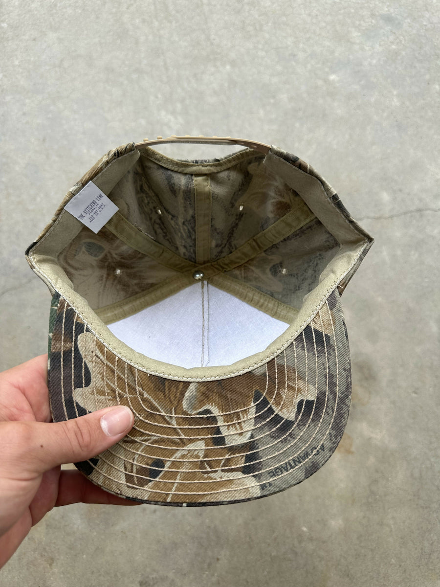 Vintage Realtree Advantage Camo Whitetail Buck Embroidered Snapbac Hat ...
