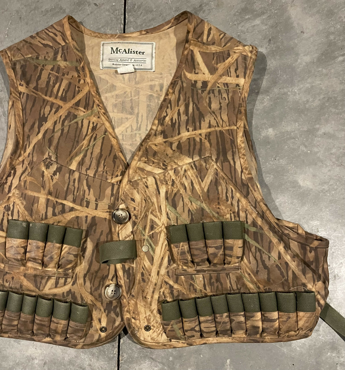 90’s McAlister Mossy Oak Shadow Grass Waxed Canvas Shell Vest 🇺🇸 ...