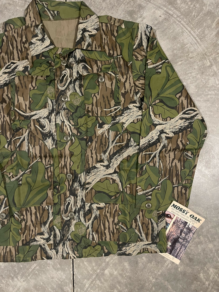 90’s Mossy Oak Full Foliage 6 Pocket Jacket NWT (L) 🇺🇸 – Camoretro