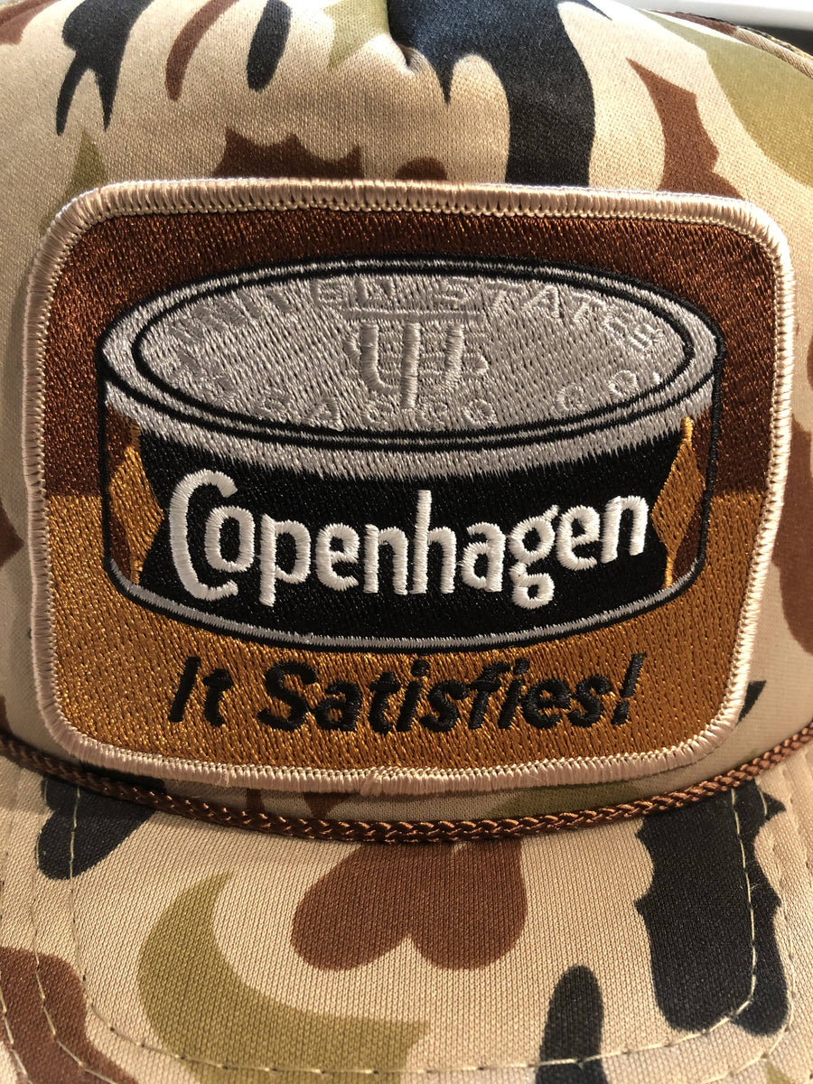 Old School Camo Trucker Hat With Copenhagen Patch – Camoretro