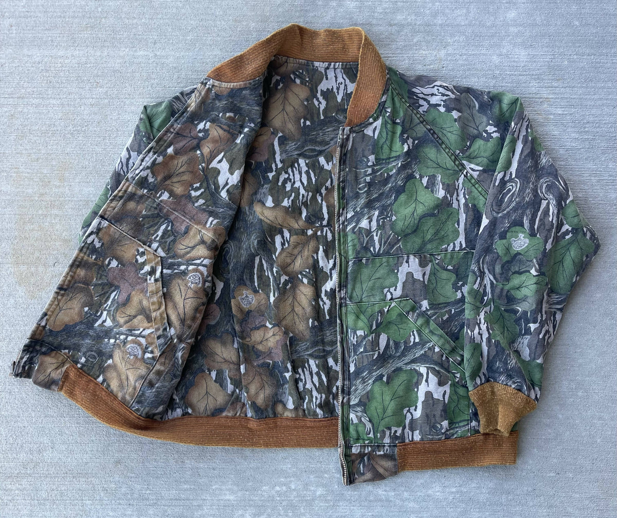 Mossy Oak Full Foliage/Fall Foliage Reversible Bomber Jacket (XL ...