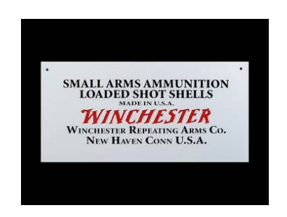 Winchester Shot Shells Metal Sign for Hunters and Outdoor Enthusiasts ...