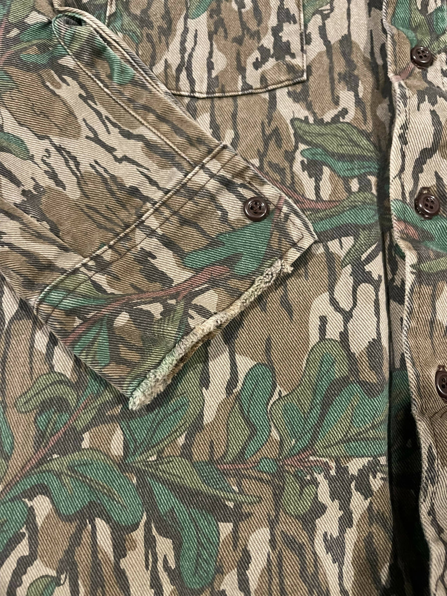 90’s Original Key Mossy Oak Greenleaf Button Down Shirt (L)🇺🇸 – Camoretro