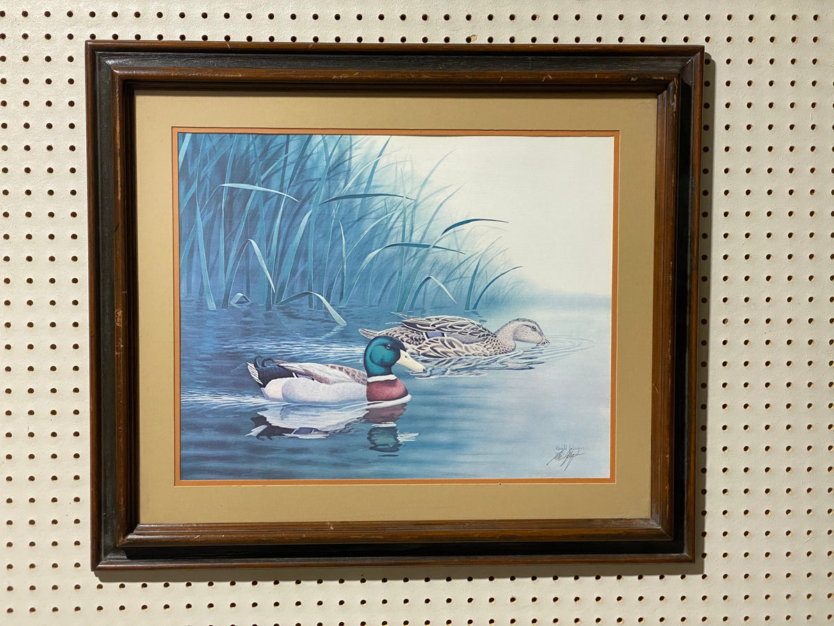 1978 Ronald J. Logue Signed Mallard Print (28”x24”) – Camoretro