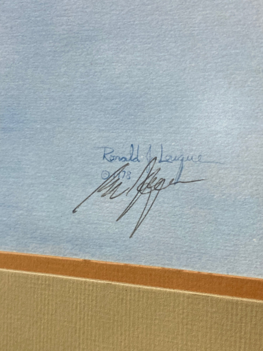 1978 Ronald J. Logue Signed Mallard Print (28”x24”) – Camoretro