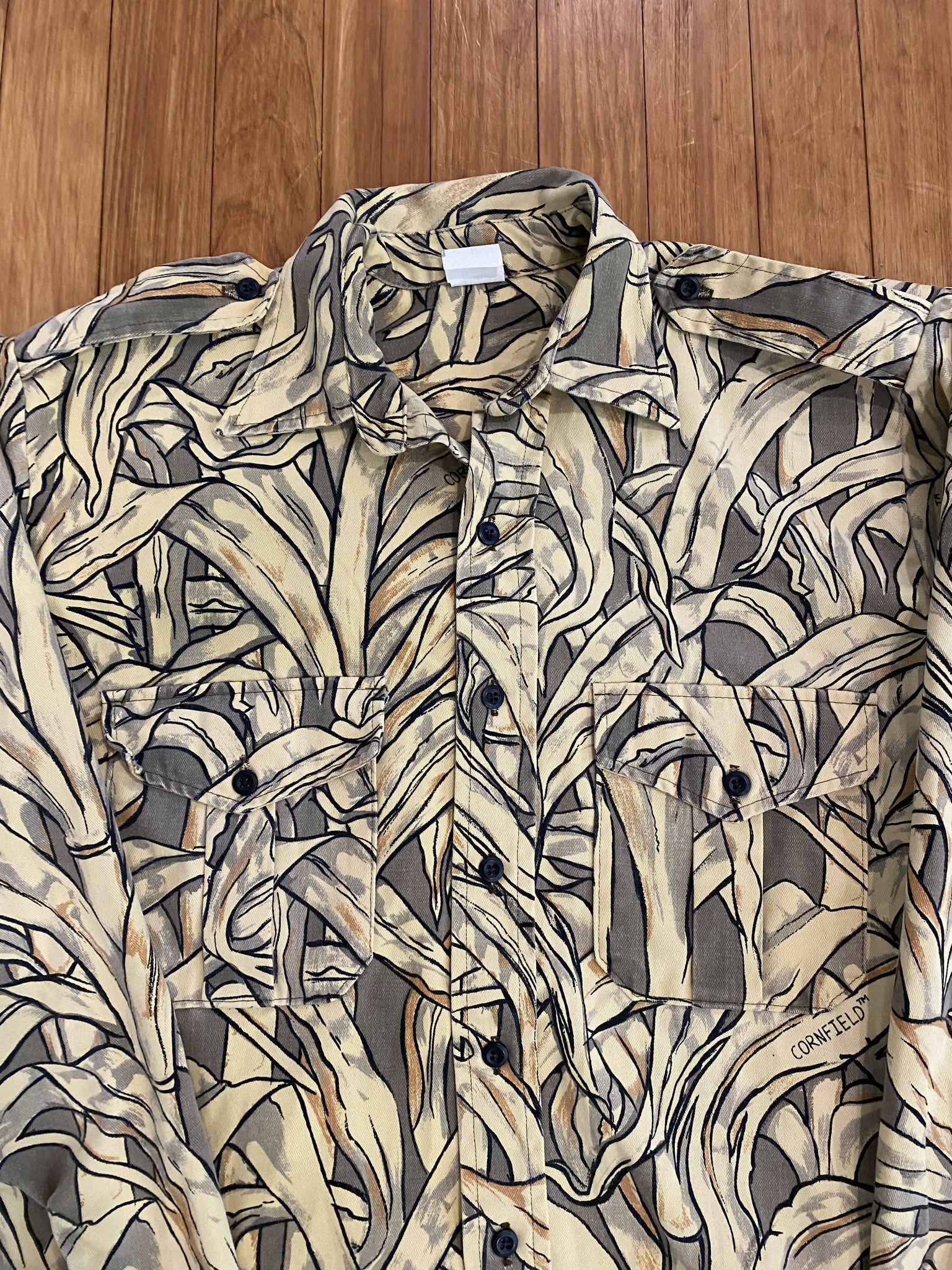 Vintage Cornfield Camo Button Up Shirt (M) 🇺🇸 – Camoretro