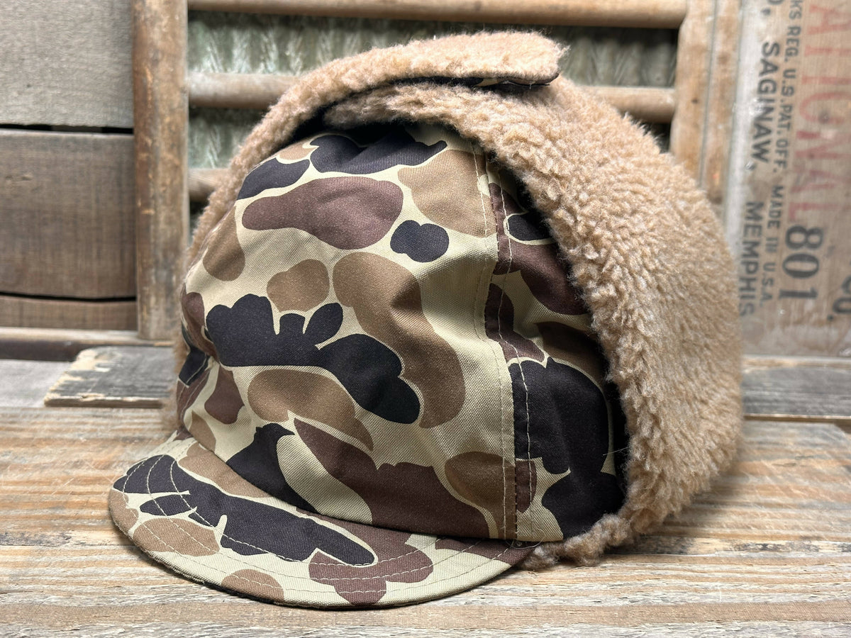 Vintage Columbia Camo Winter Hat Sherpa Lined with ear flaps (XXL) 🇺🇸 ...