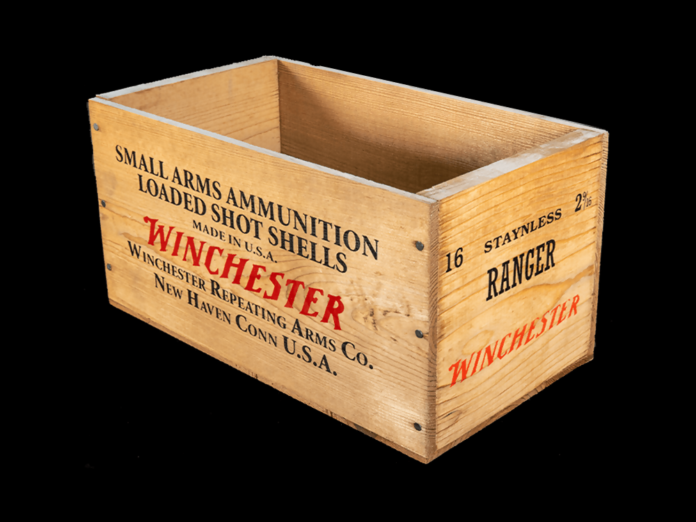 Winchester Wooden Ammo Crate for Hunters and Outdoor Enthusiasts, Gara ...