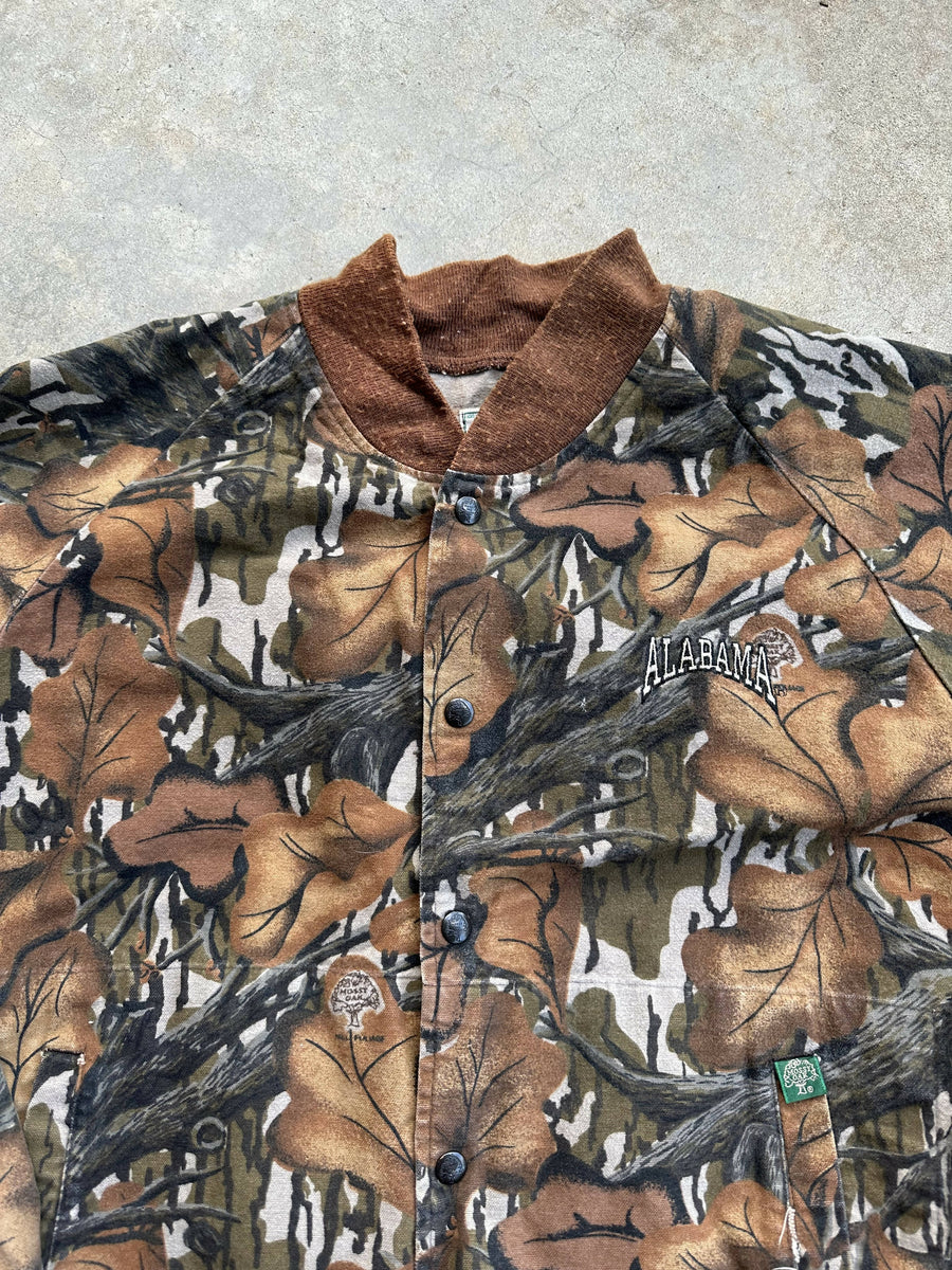 Vintage Alabama Mossy Oak Fall Foliage Camo Bomber Jacket (XL) 🇺🇸 ...